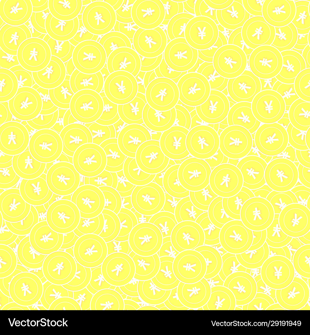 Chinese yuan gold coins seamless pattern immacula Vector Image