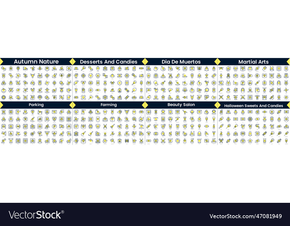 Linear style icons pack in this bundle include Vector Image