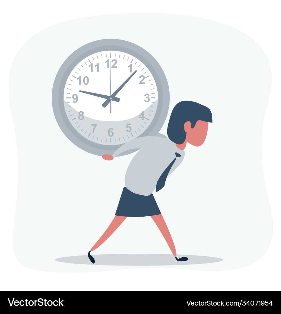 Concept missing deadline bad time management Vector Image