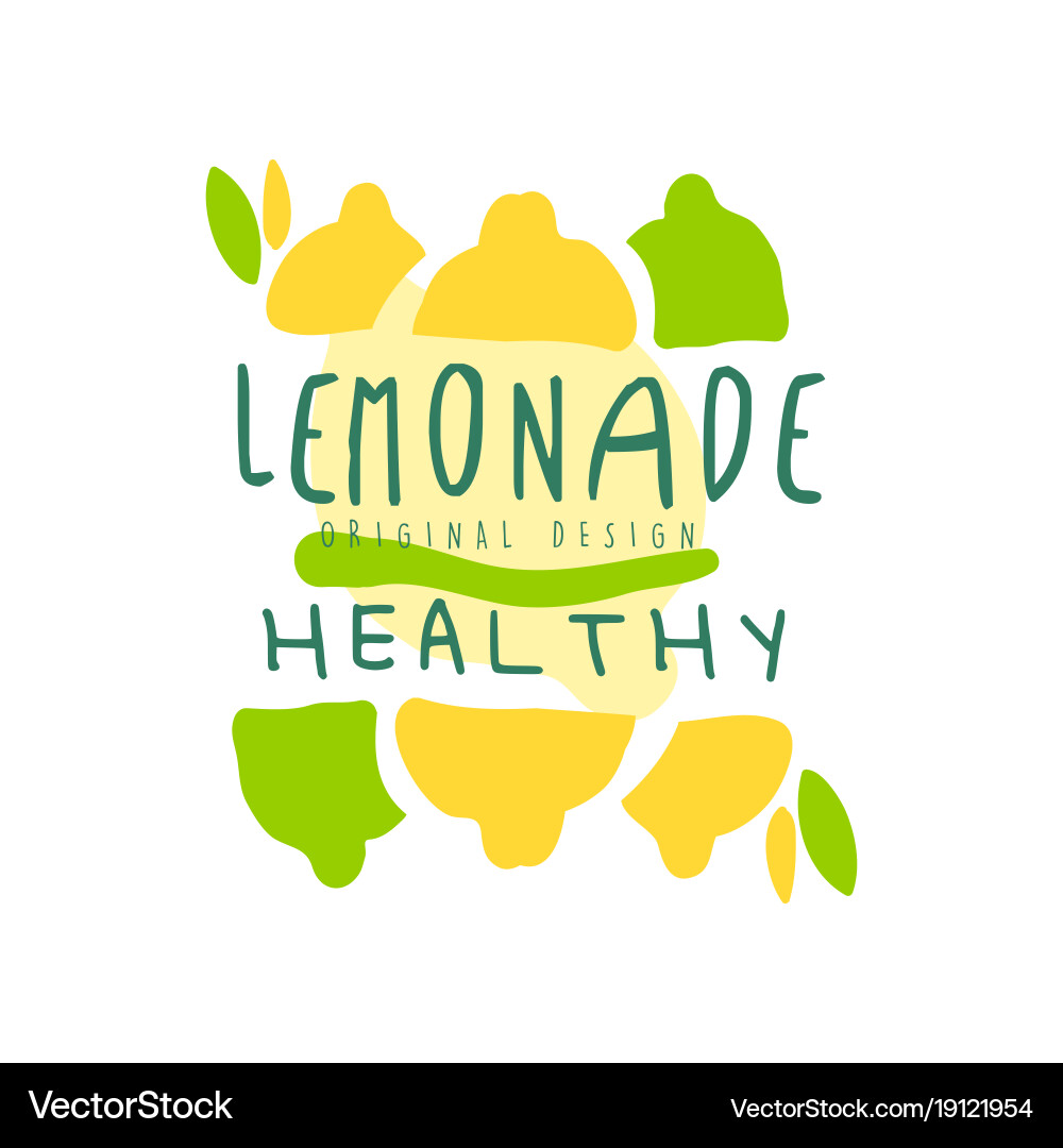 Healthy lemonade original design logo Royalty Free Vector