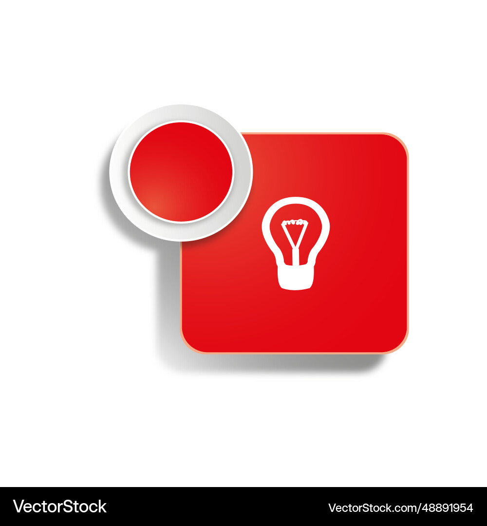 Idea icon square sticker Royalty Free Vector Image