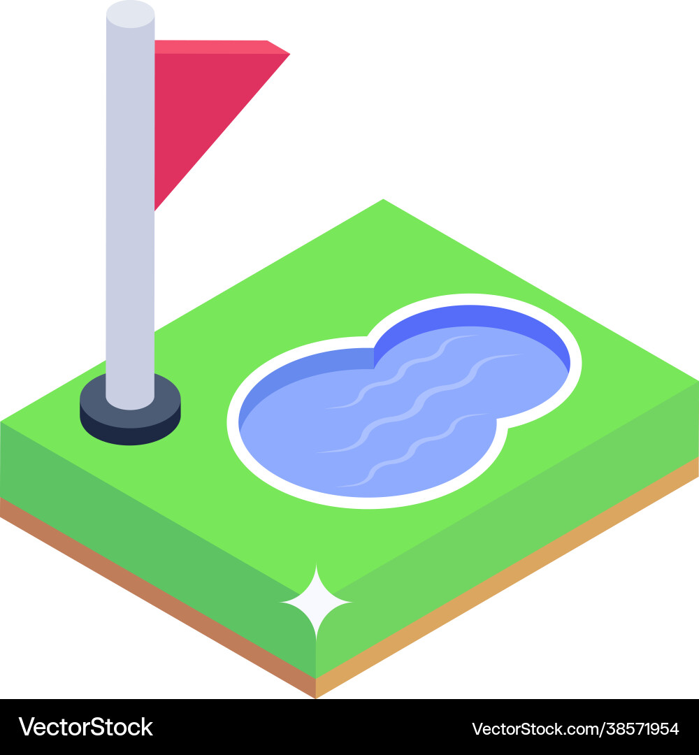 Park pool Royalty Free Vector Image - VectorStock