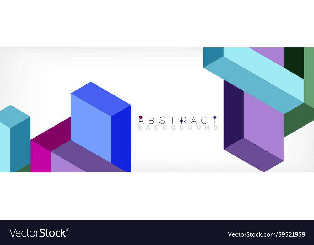 Abstract background 3d cubes cubic elements Vector Image