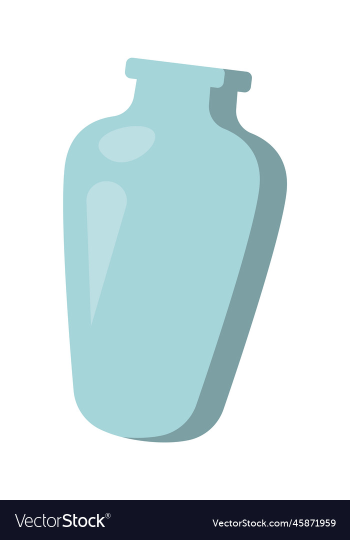 Glass Vase Flat Icon Trash Sorting And Utilization