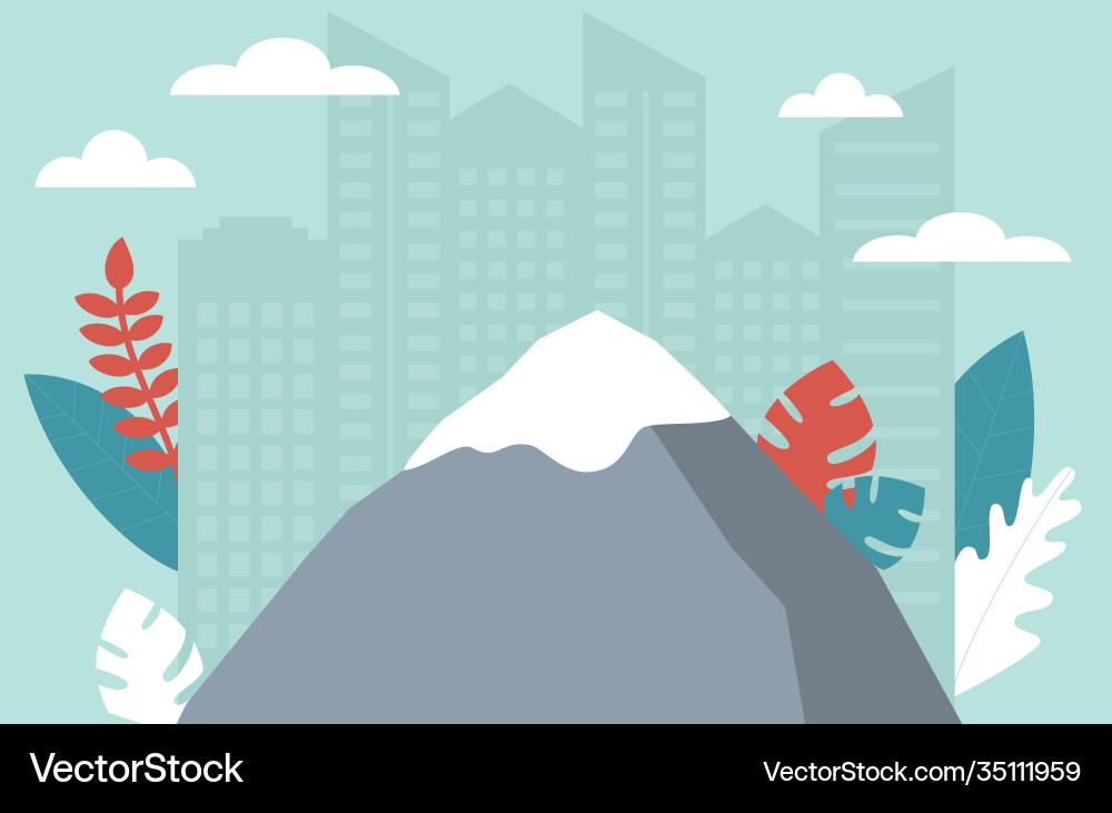 In cartoon style flat Royalty Free Vector Image