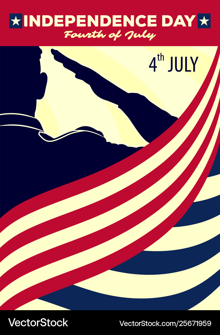 Usa independence day poster template Royalty Free Vector