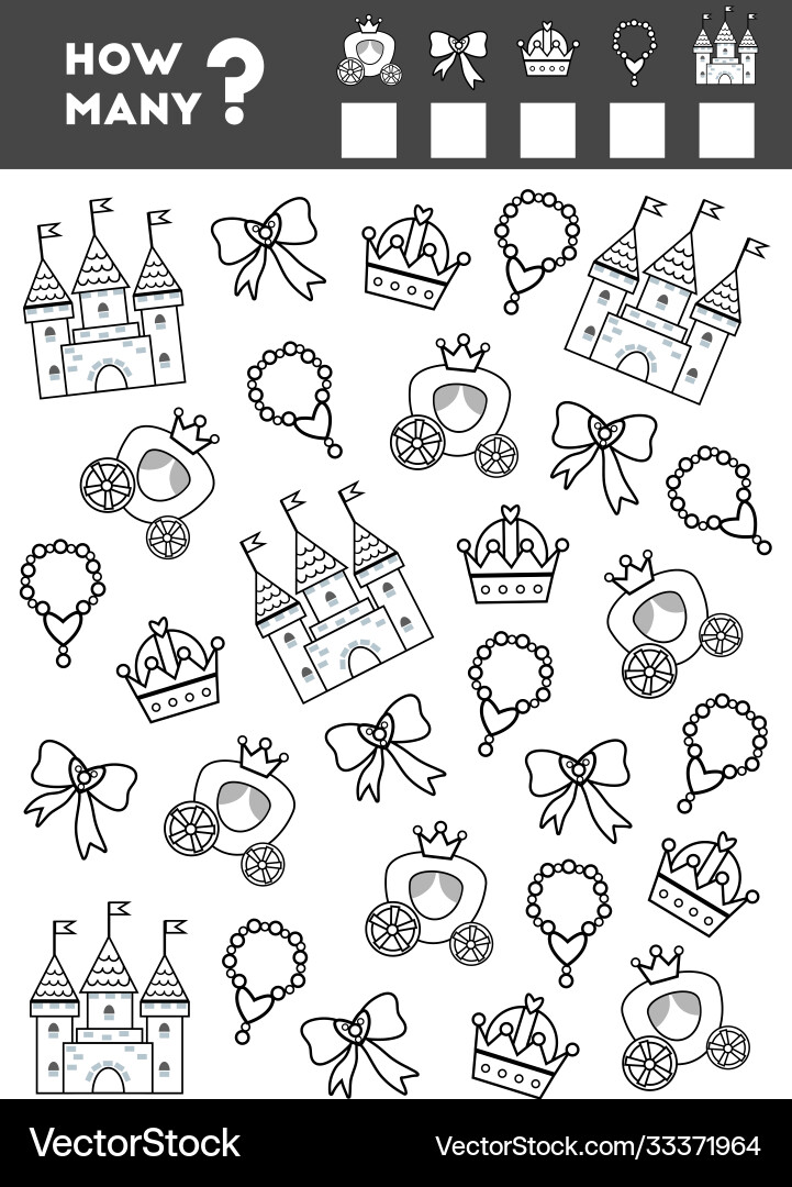 Counting game for preschool children count how Vector Image