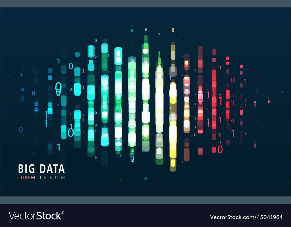 Stream of encoded data Royalty Free Vector Image