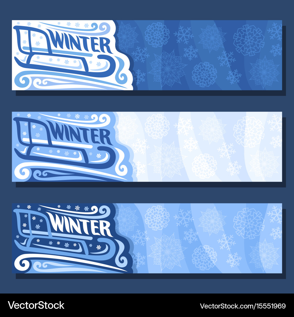 Banners for winter season Royalty Free Vector Image