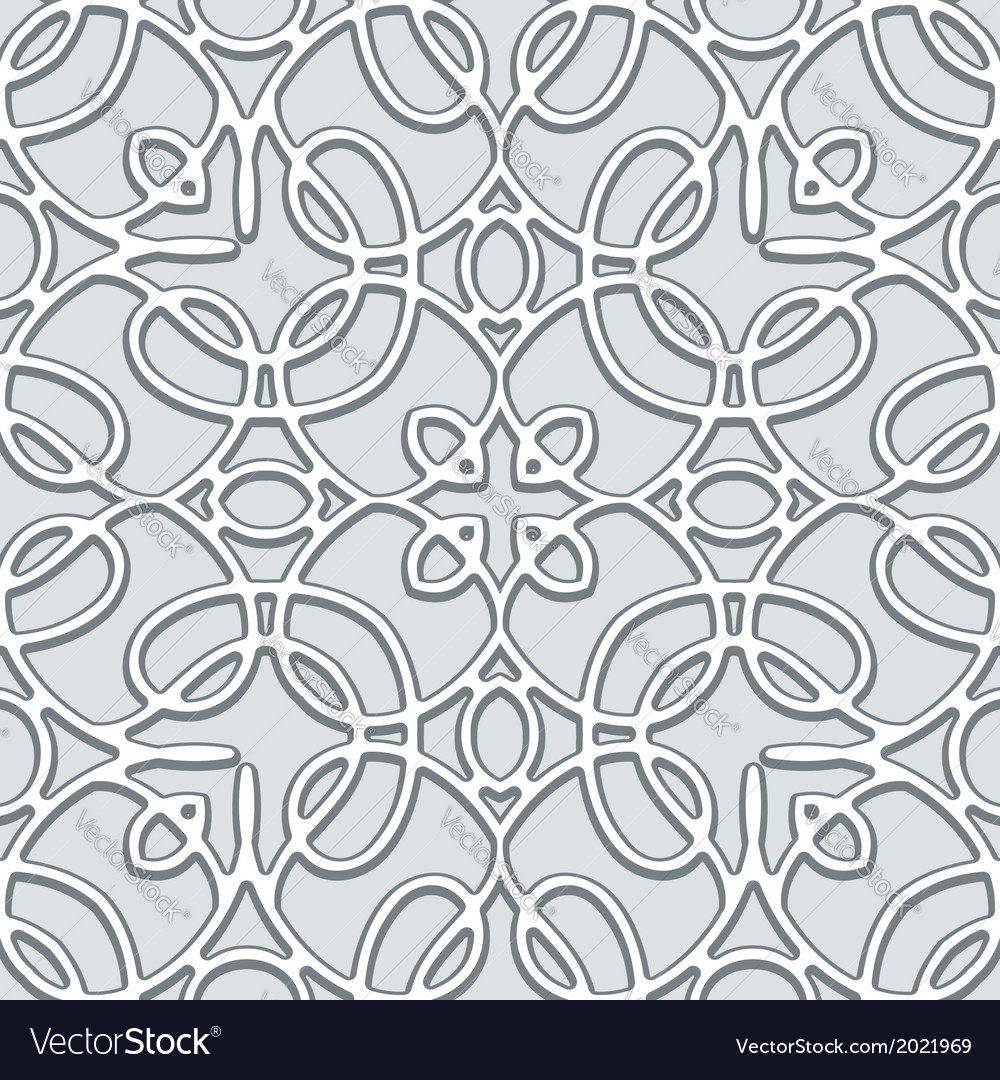 Grey lace pattern Royalty Free Vector Image - VectorStock