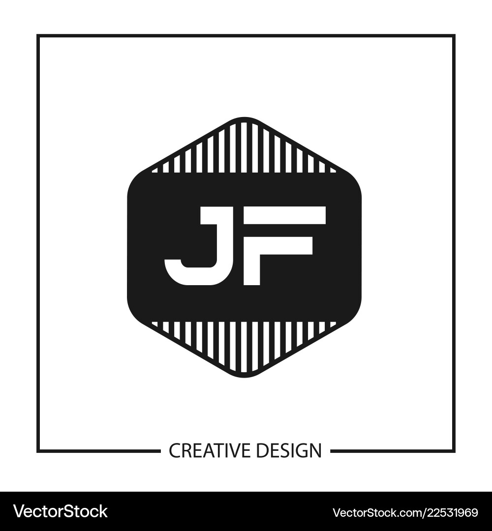 Initial letter jf logo template design Royalty Free Vector