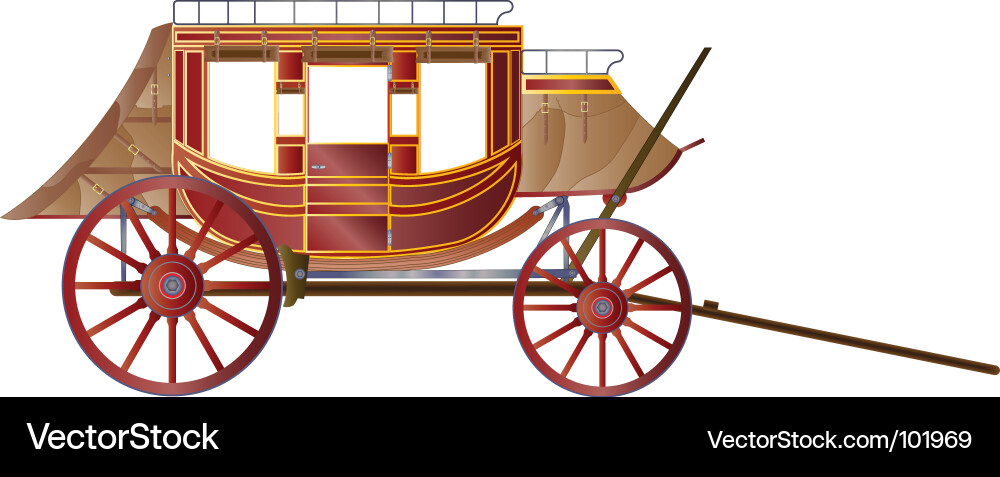 Vintage coach Royalty Free Vector Image - VectorStock