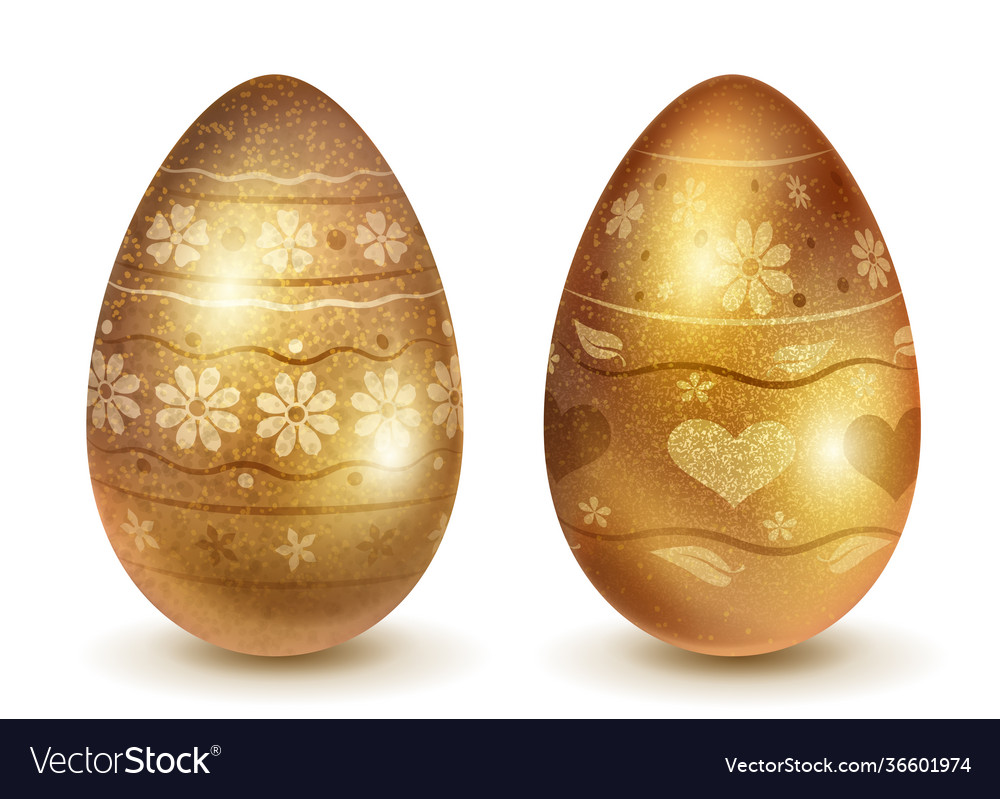 Realistic easter eggs Royalty Free Vector Image