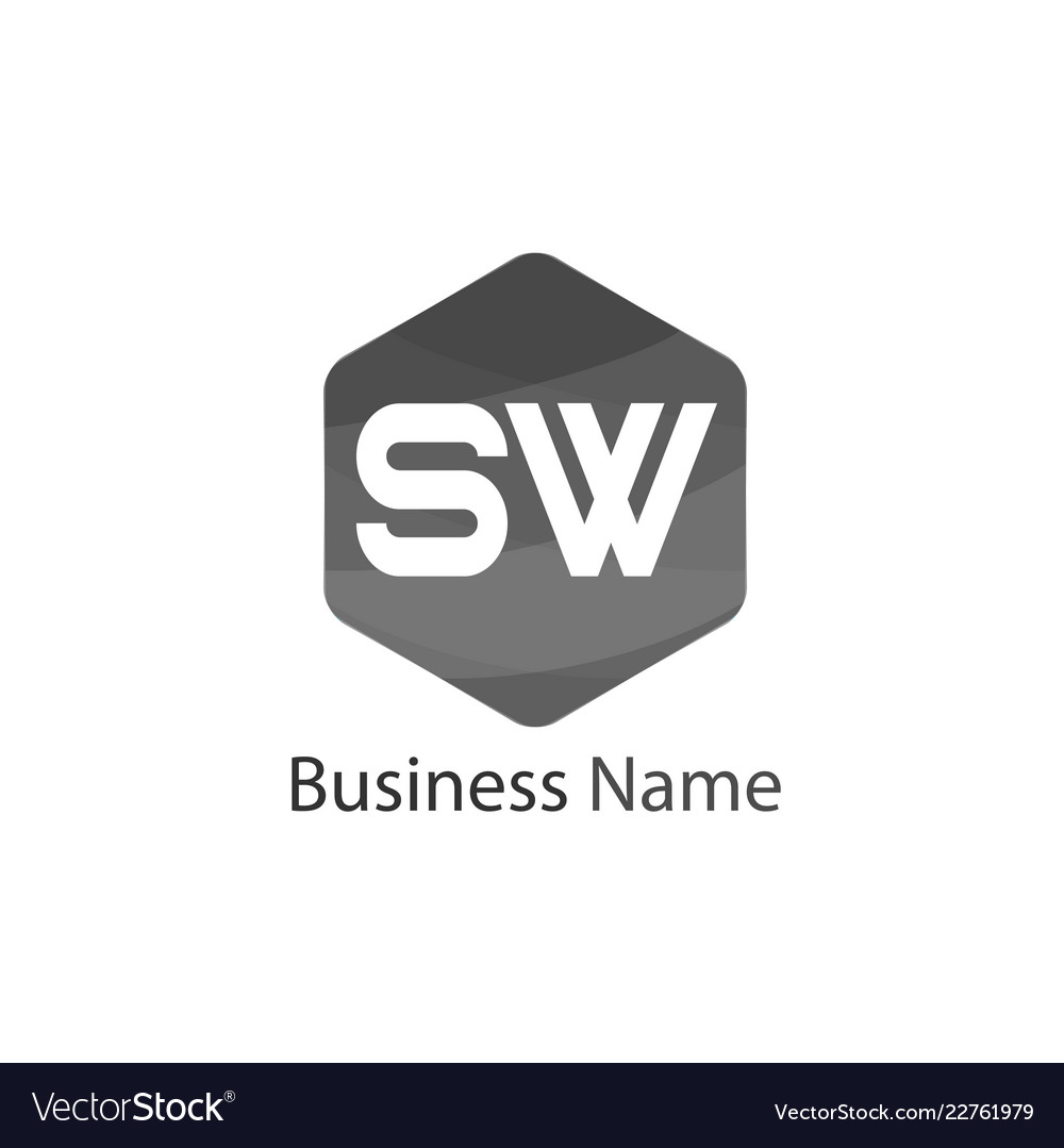 Initial letter sw logo template design Royalty Free Vector