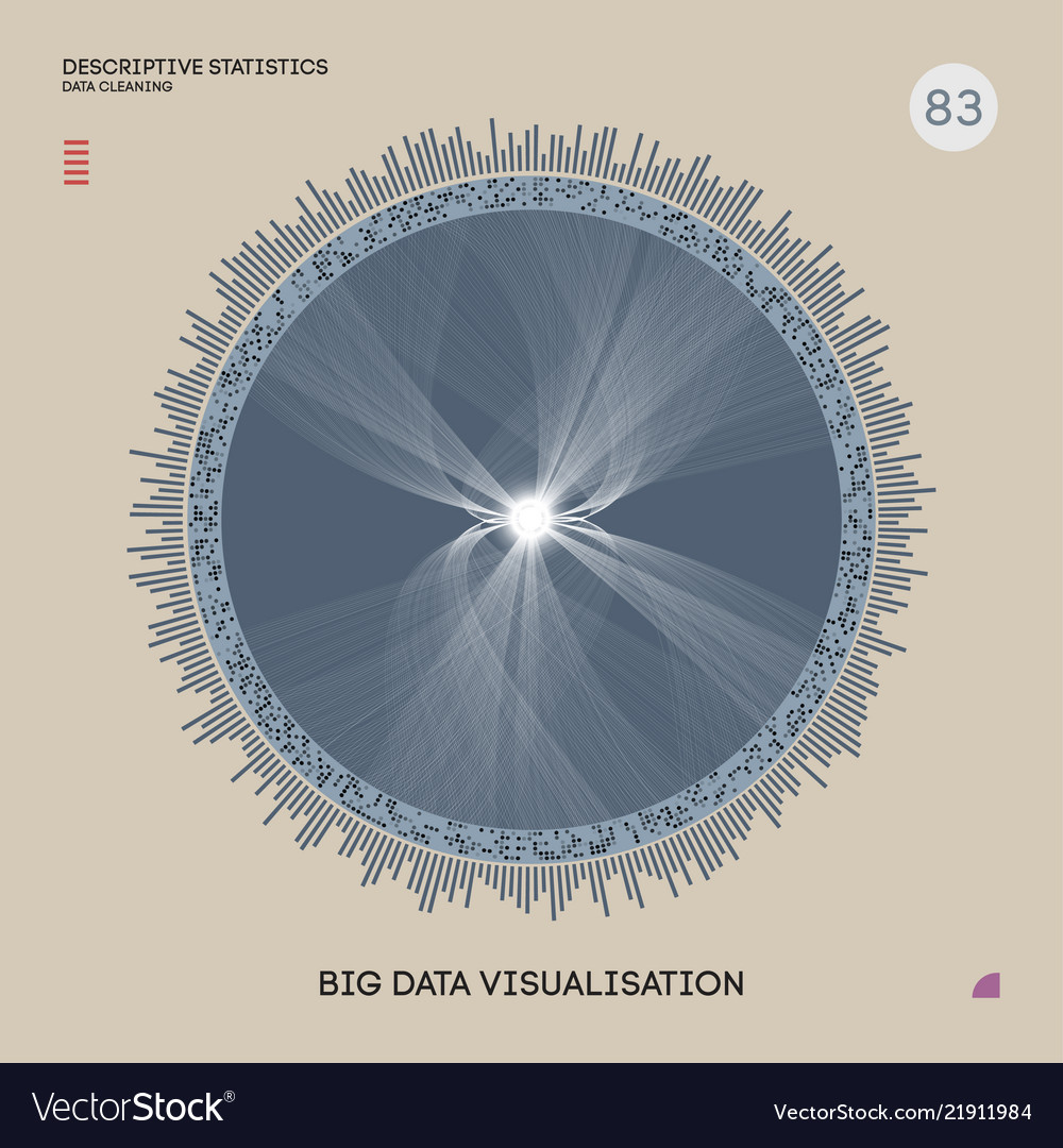 Big data visualization background 3d Royalty Free Vector