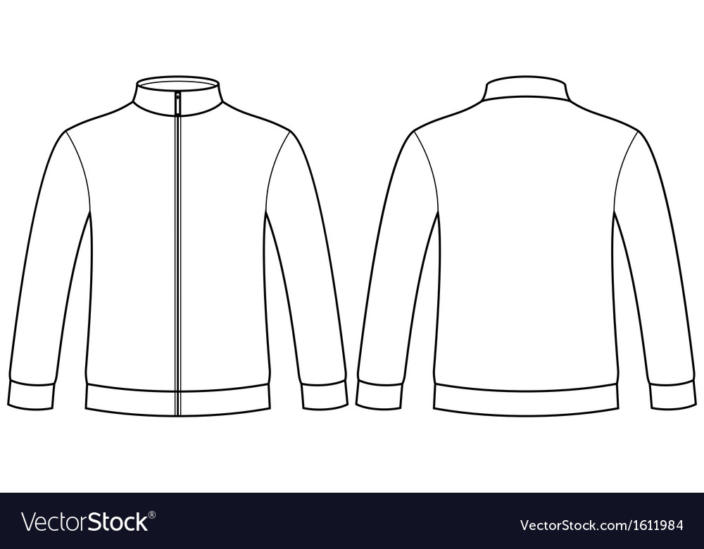 Blank Sweatshirt Template Royalty Free Vector Image