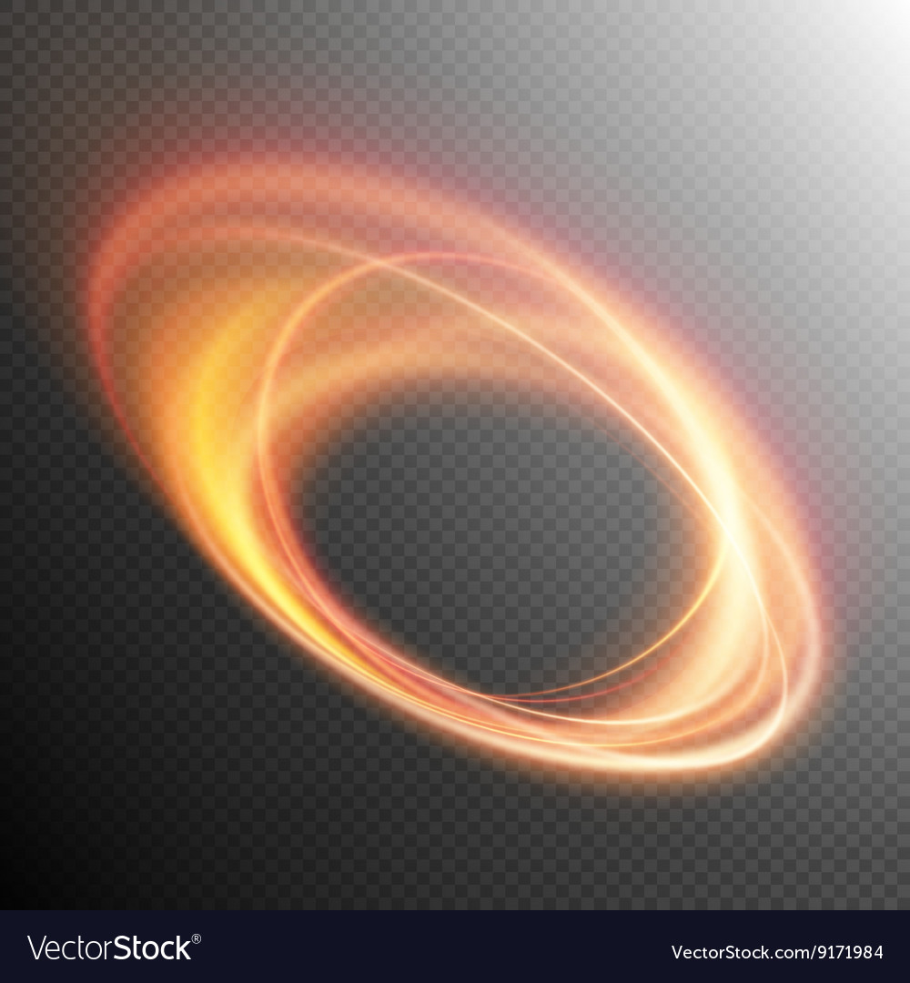 Glowing fire ring trace effect eps 10 Royalty Free Vector