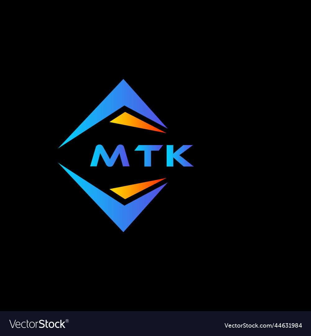 Mtk abstract technology logo design on black Vector Image