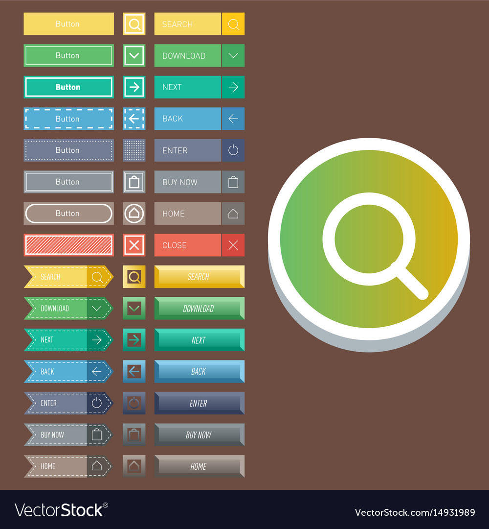Colorful website web buttons design Royalty Free Vector