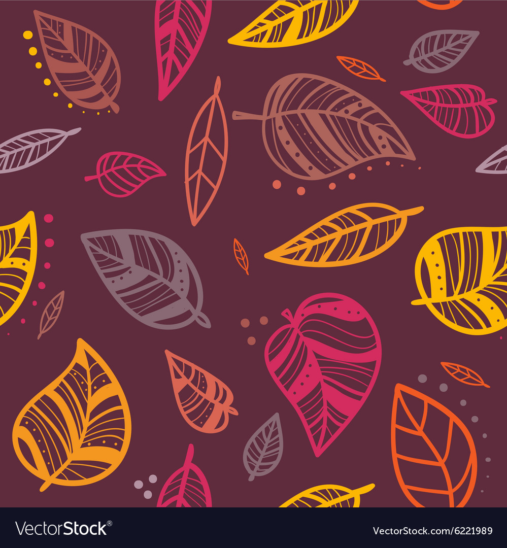 Fall pattern Royalty Free Vector Image - VectorStock