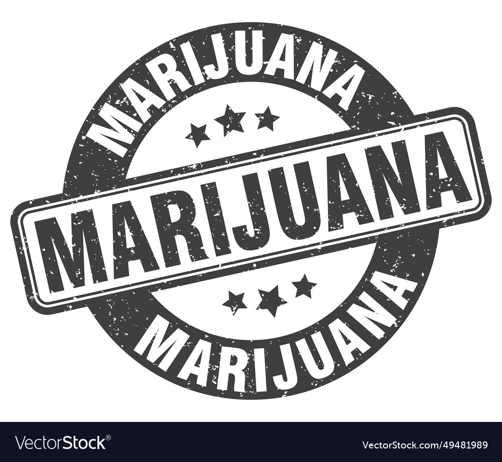Marijuana stamp marijuana label round grunge sign Vector Image Marijuana stamp marijuana label round grunge sign Vector Image