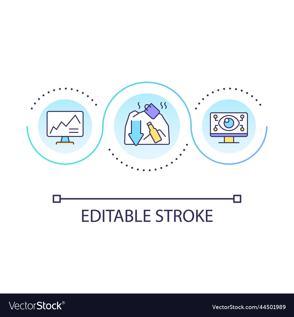 Optimization process loop concept icon Royalty Free Vector