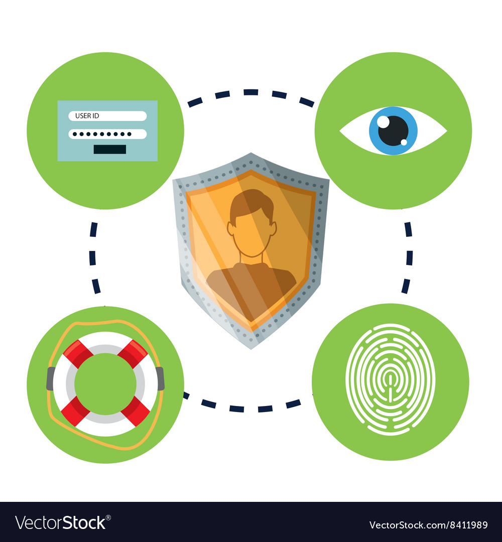 Security cartoon design Royalty Free Vector Image