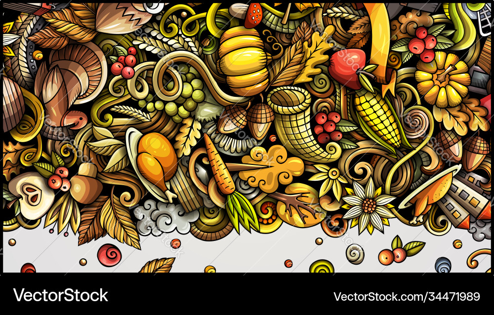 Thanksgiving day doodle Royalty Free Vector Image