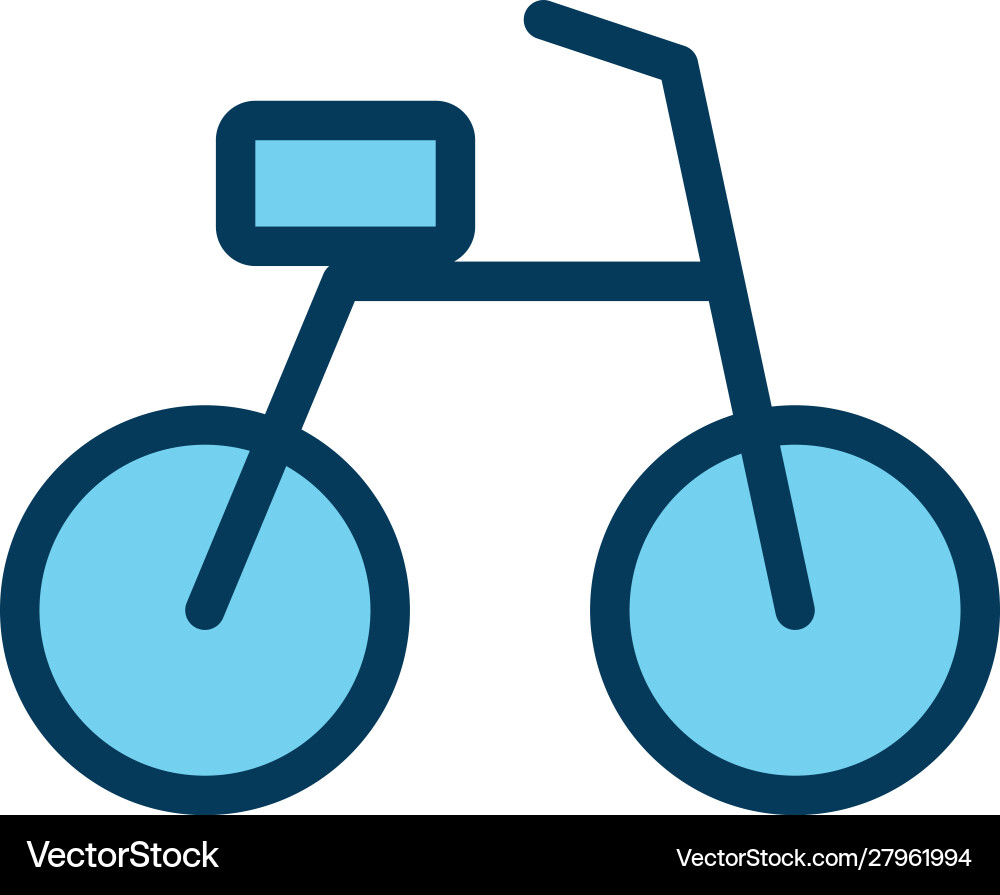 Bicycle child toy fill style icon Royalty Free Vector Image