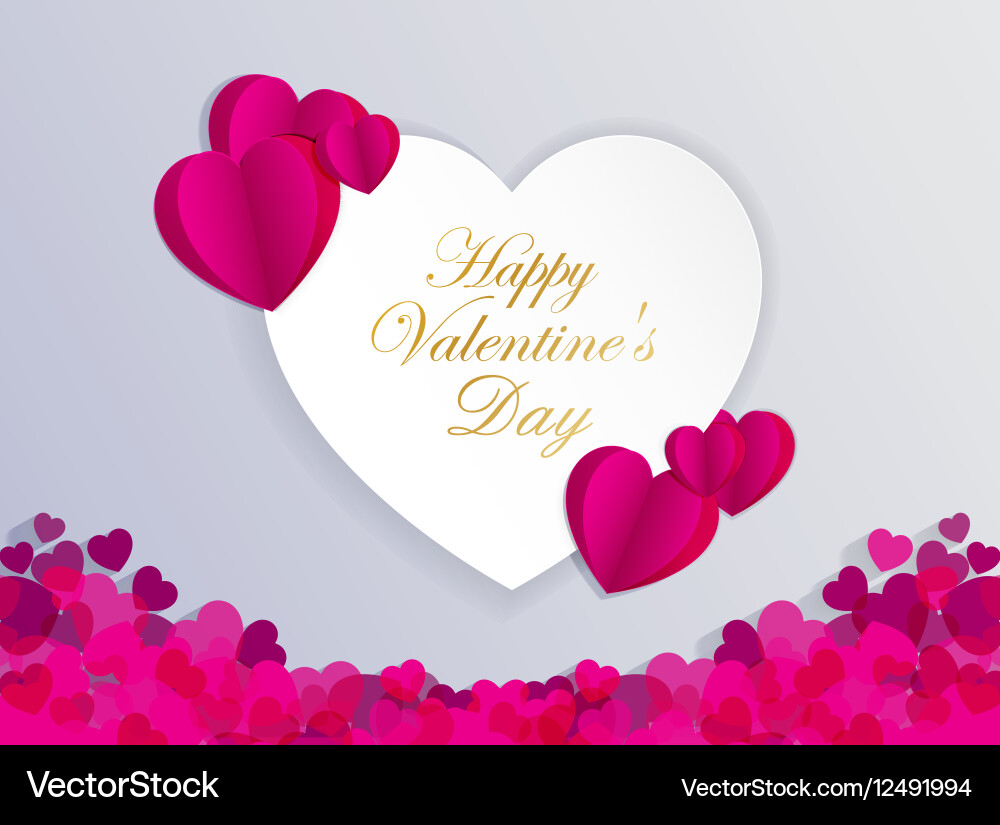 Design template heart for valentines day Vector Image