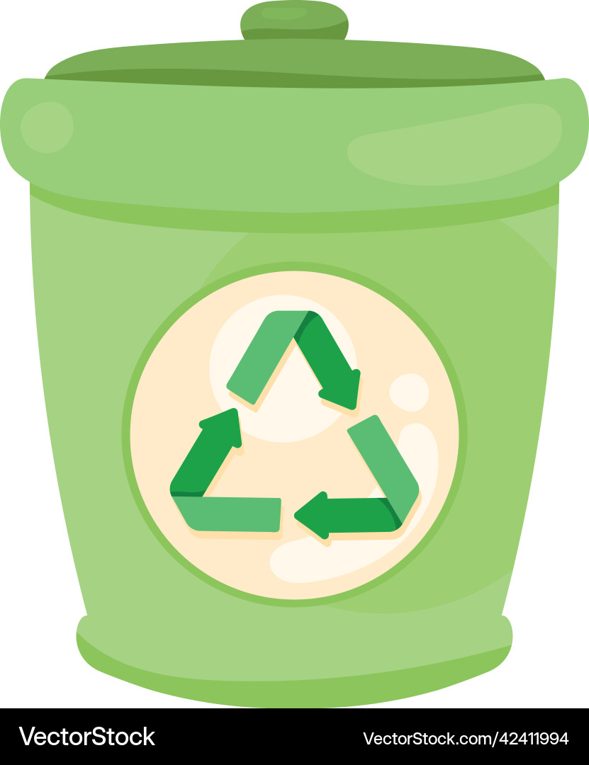 Green recycle bin Royalty Free Vector Image - VectorStock
