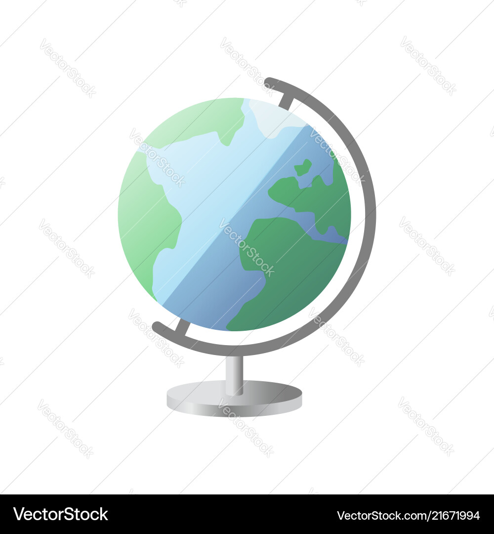 Icon of globe with stand Royalty Free Vector Image