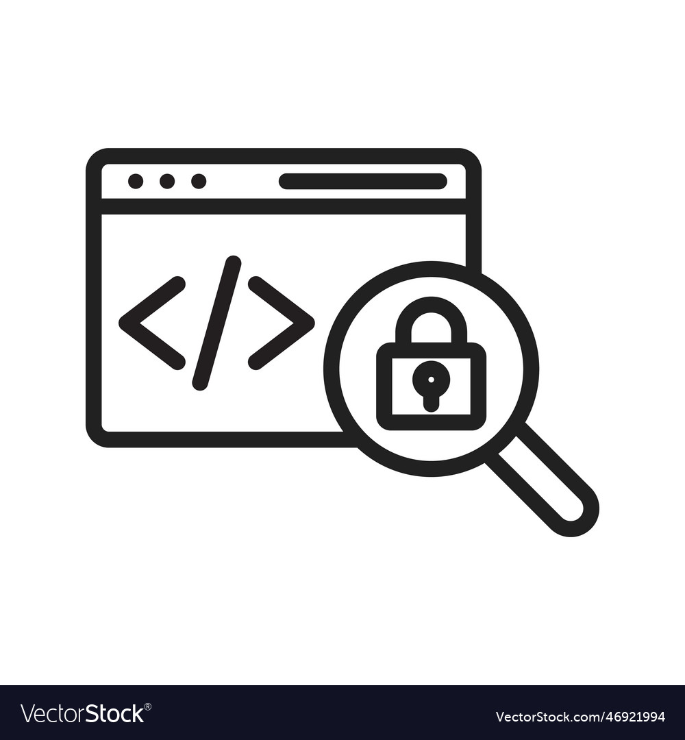 Insecure code icon image suitable Royalty Free Vector Image