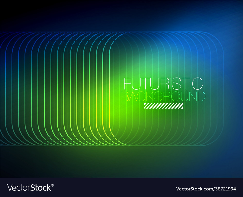 Neon color square shape lines abstract background Vector Image