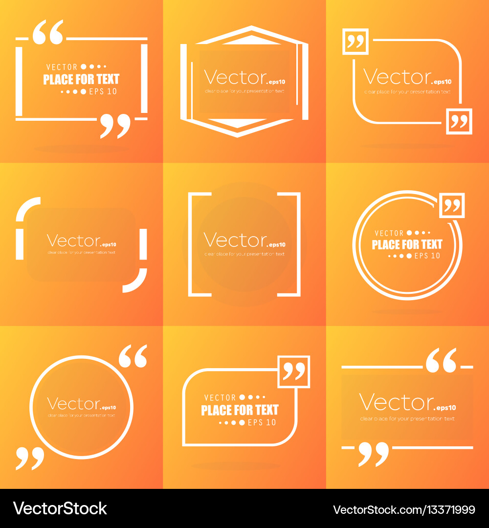 Abstract concept empty speech square quote Vector Image