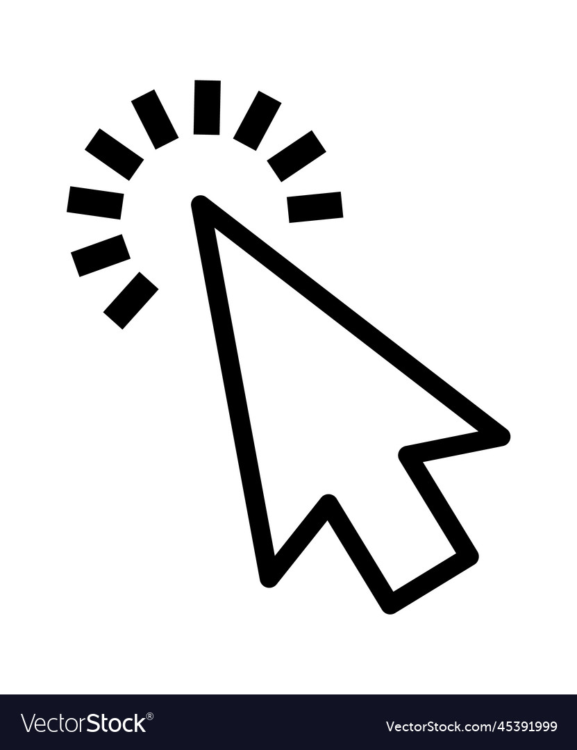 Click cursor set computer pointer hand and arrow Vector Image
