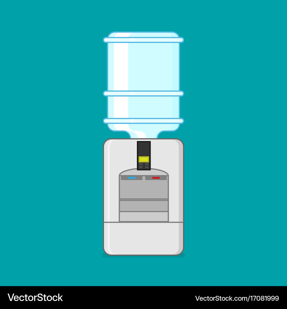 Flat icon for water cooler Royalty Free Vector Image