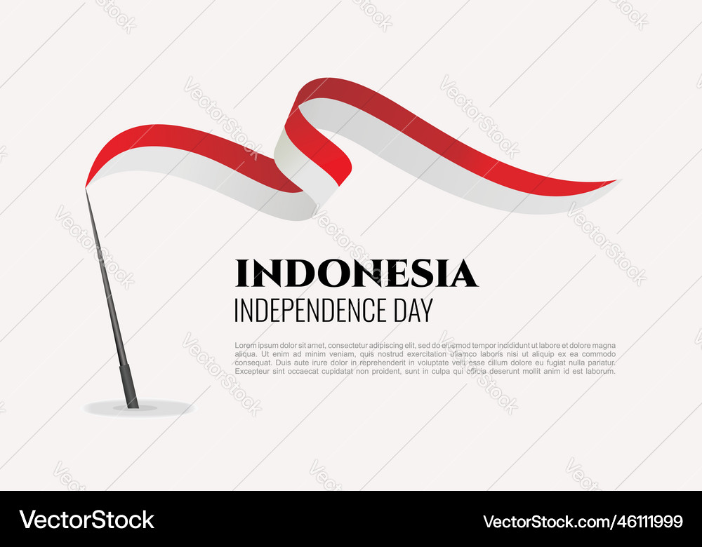 Indonesia independence day background banner Vector Image