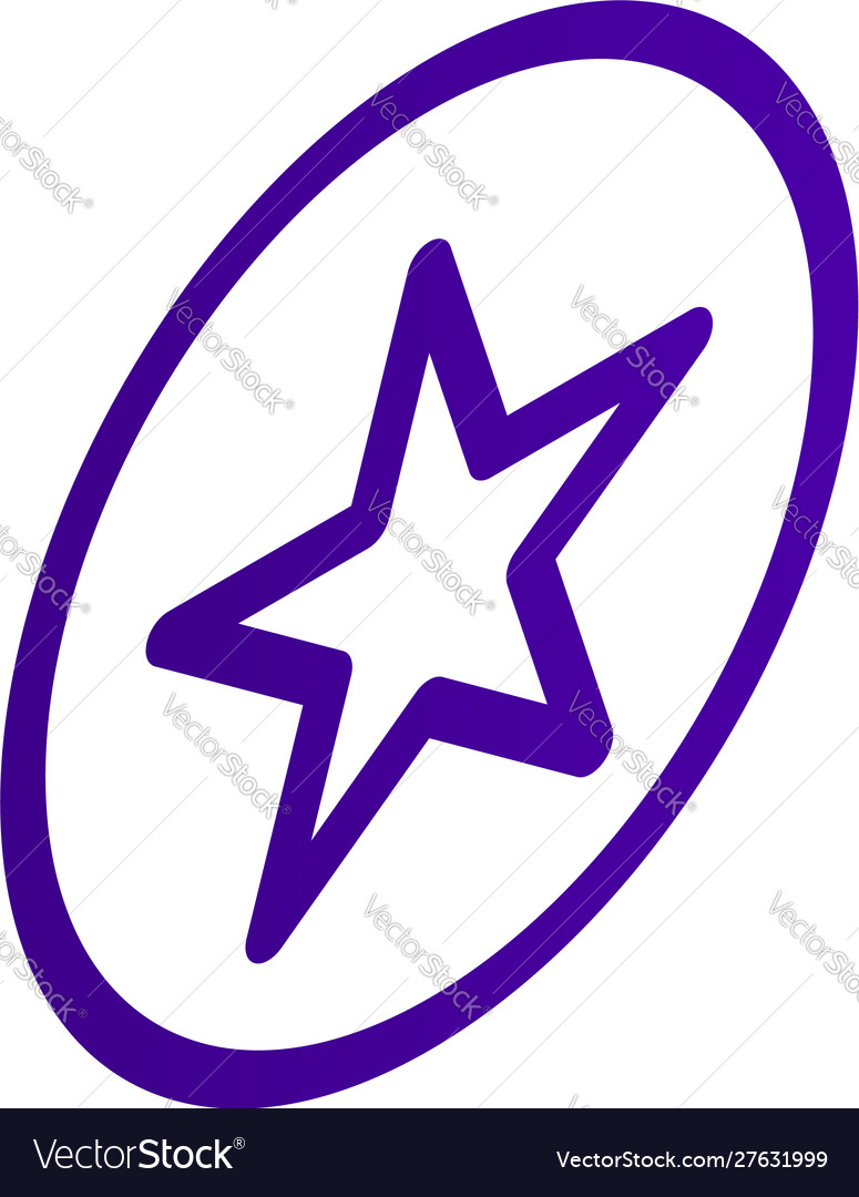 Star icon isometric style Royalty Free Vector Image