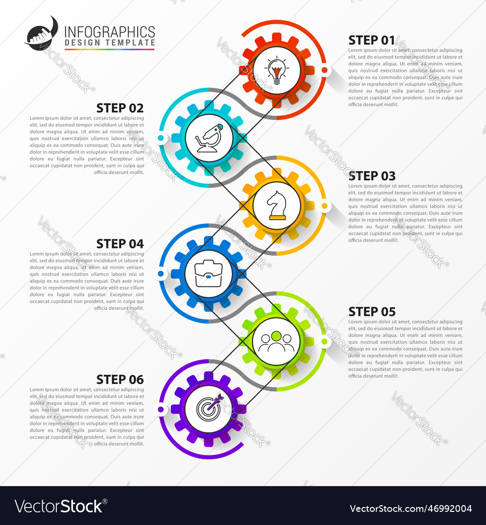 Infographic design template creative concept Vector Image