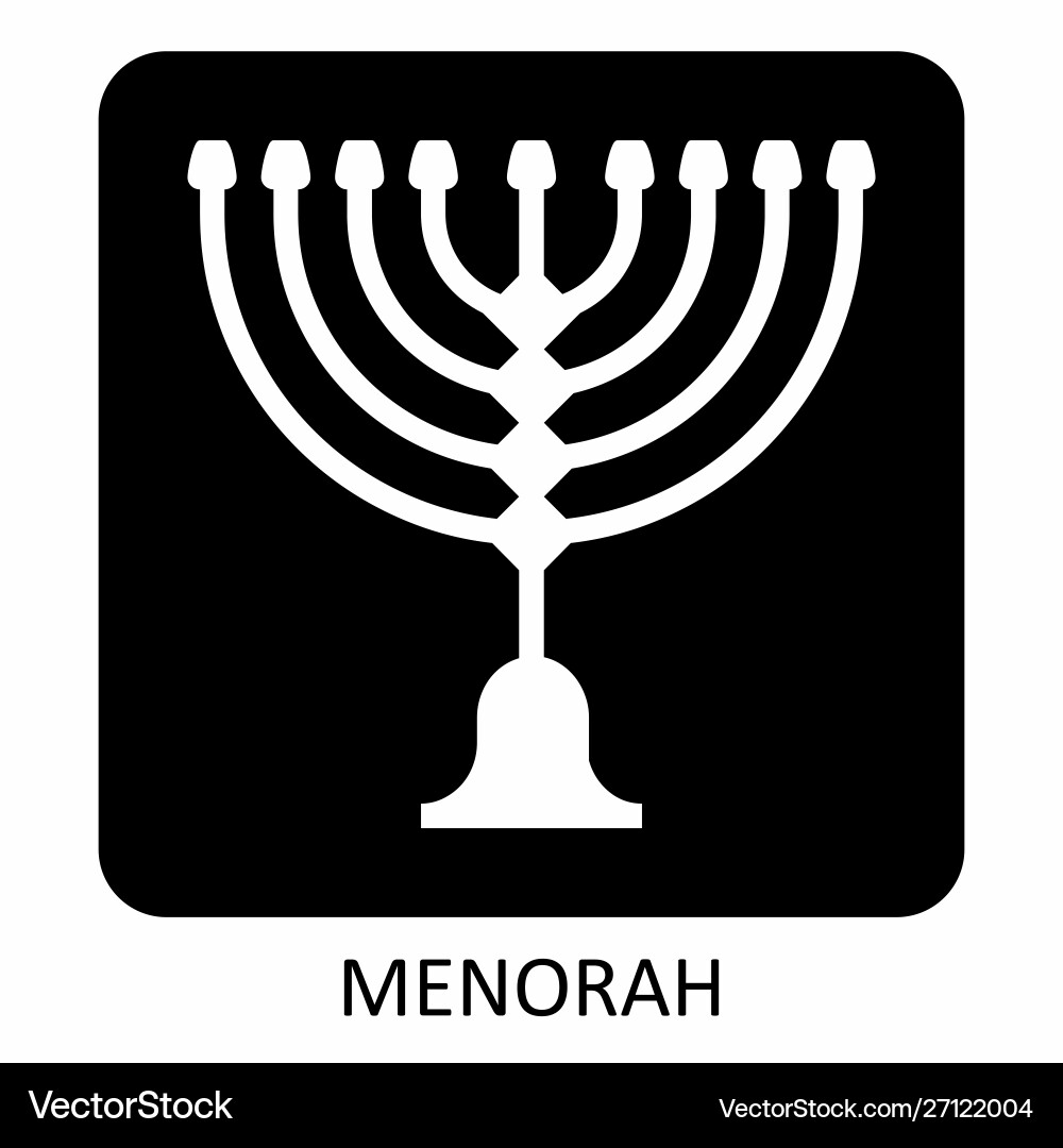 Menorah icon Royalty Free Vector Image - VectorStock