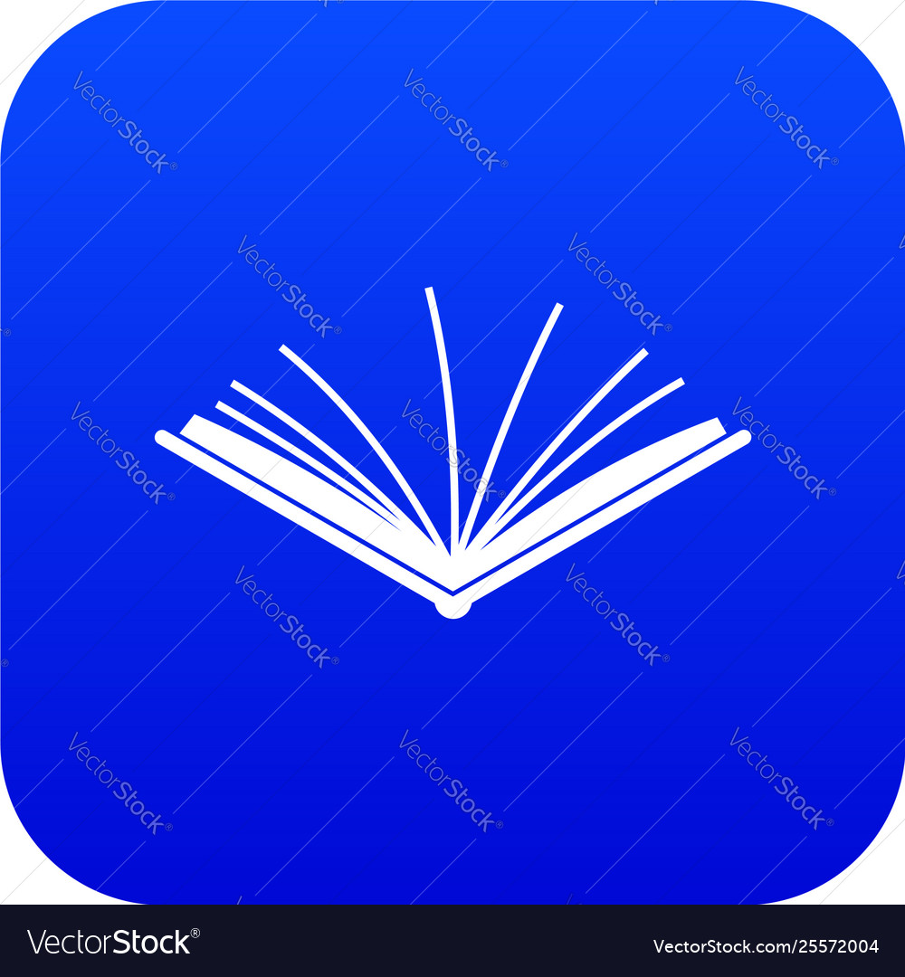 Open tutorial icon digital blue Royalty Free Vector Image