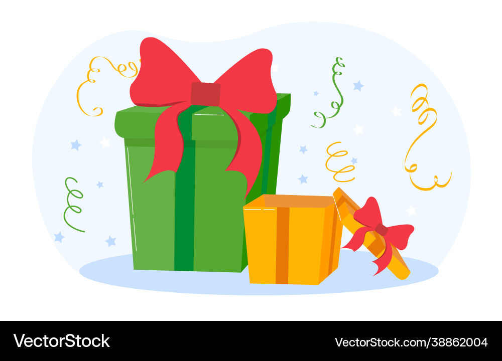 Surprise gift box for birthday celebration Vector Image