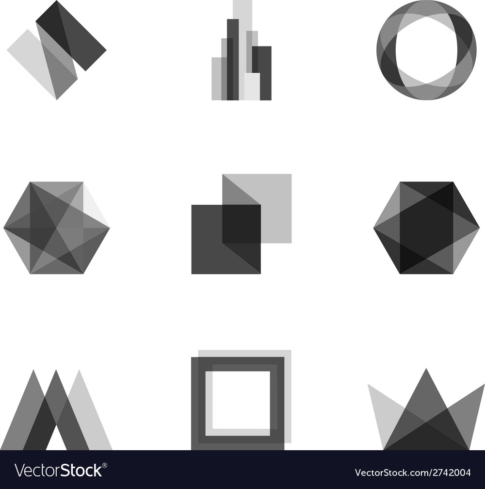 Transparent design elements Royalty Free Vector Image