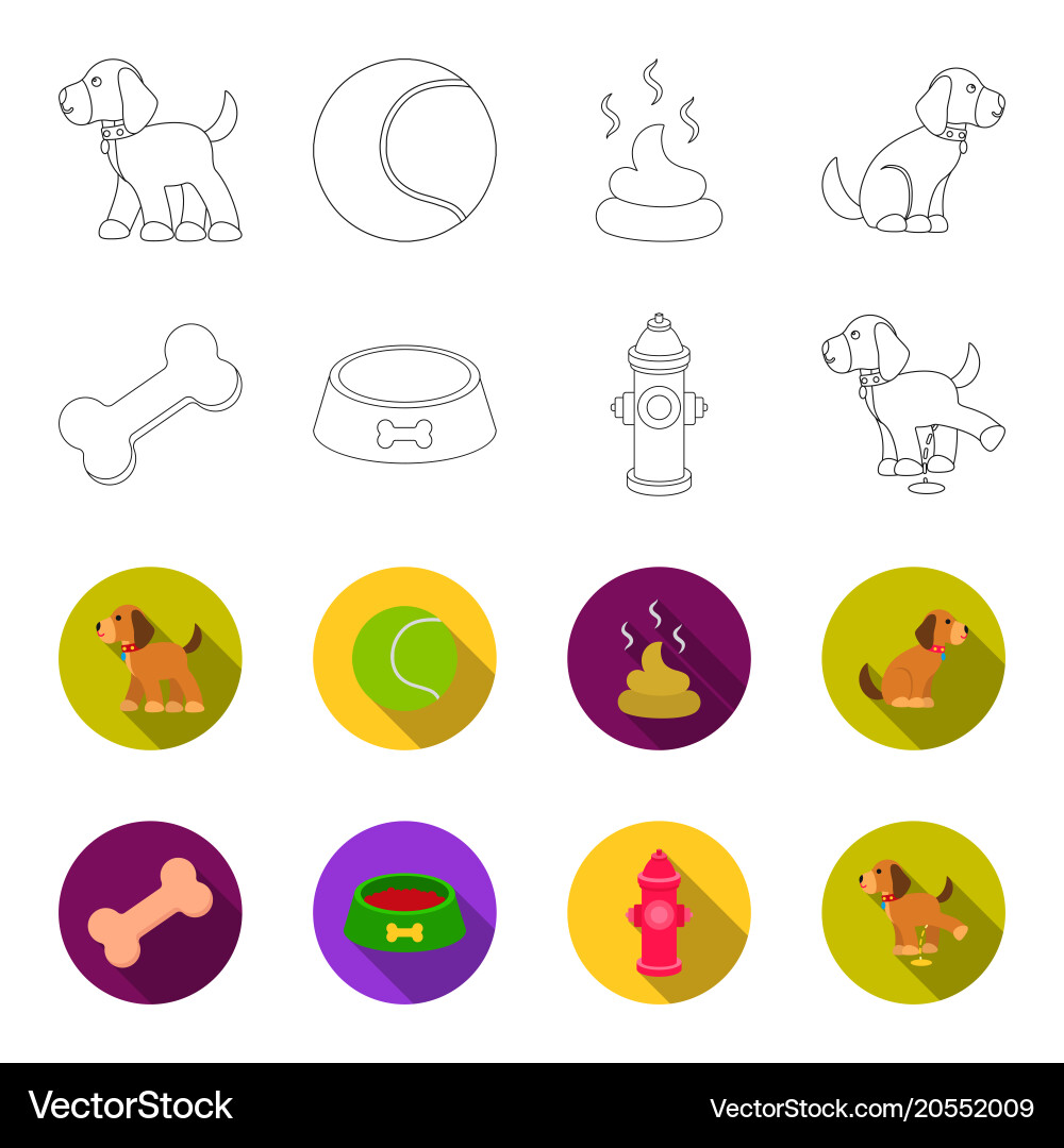 A bone fire hydrant bowl of food pissing Vector Image