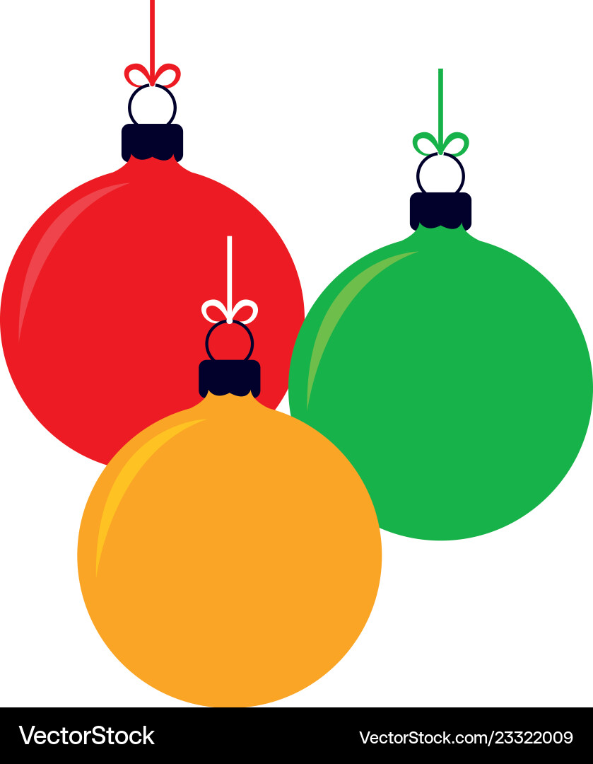 Christmas balls design Royalty Free Vector Image