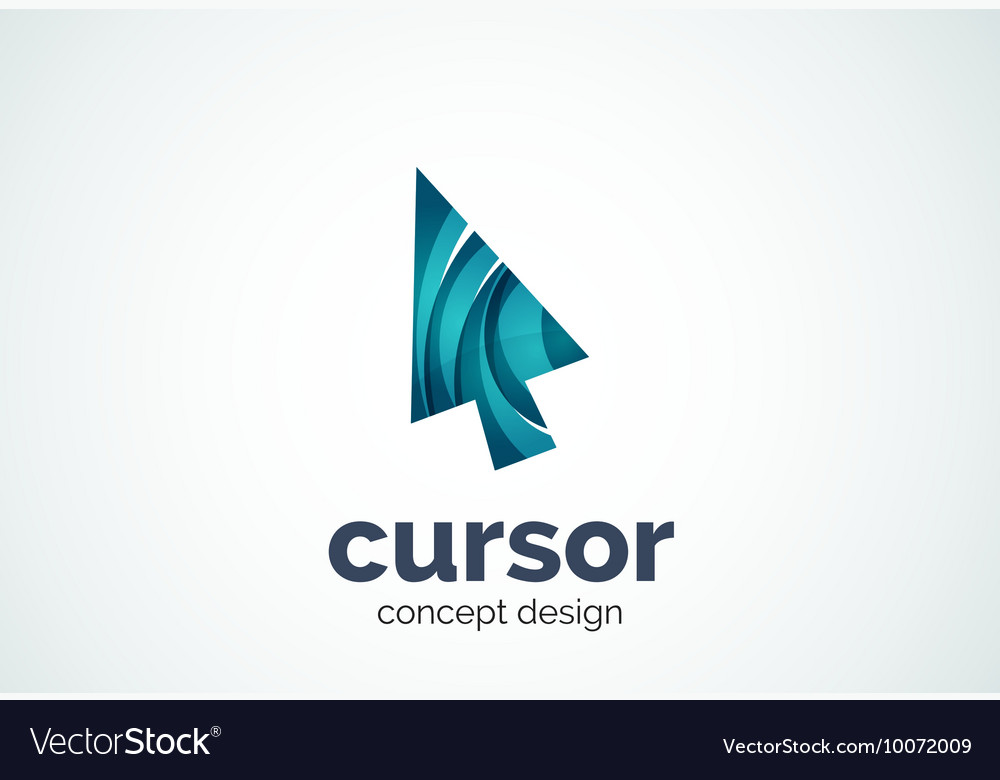 Cursor logo template mouse pointer and arrow Vector Image