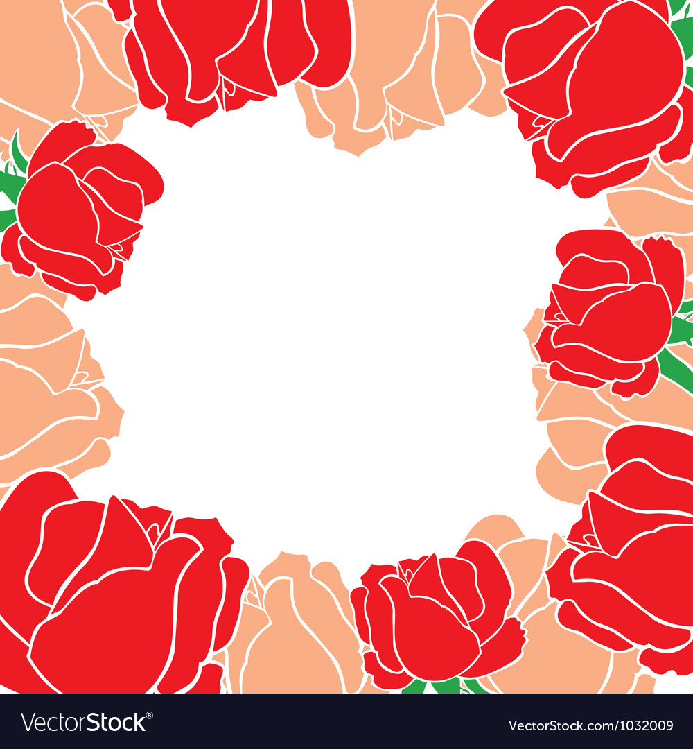 Rose frame Royalty Free Vector Image - VectorStock