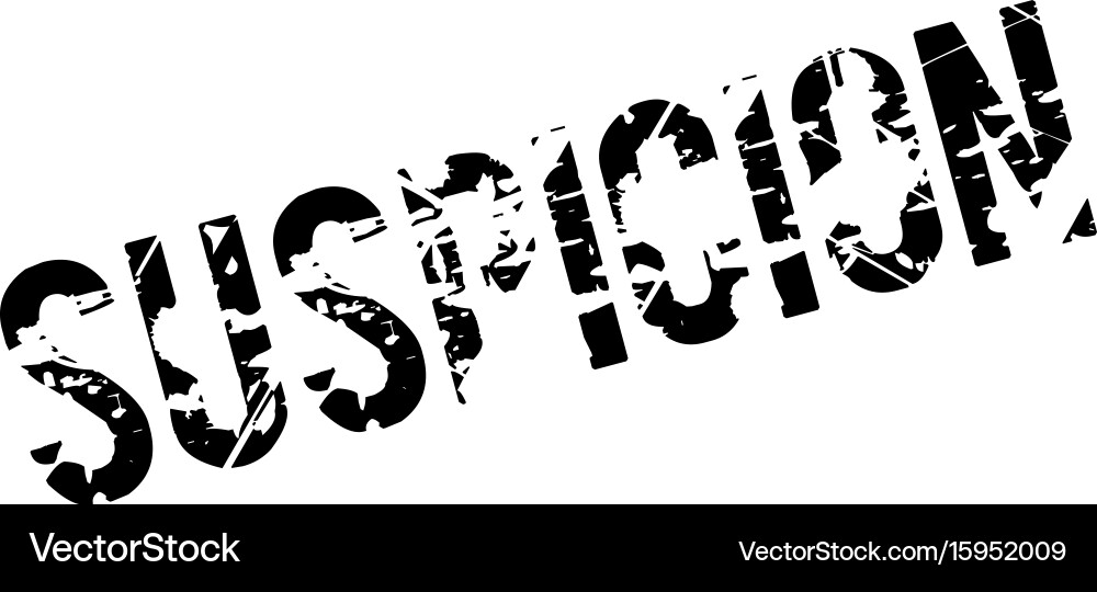 Suspicion rubber stamp Royalty Free Vector Image