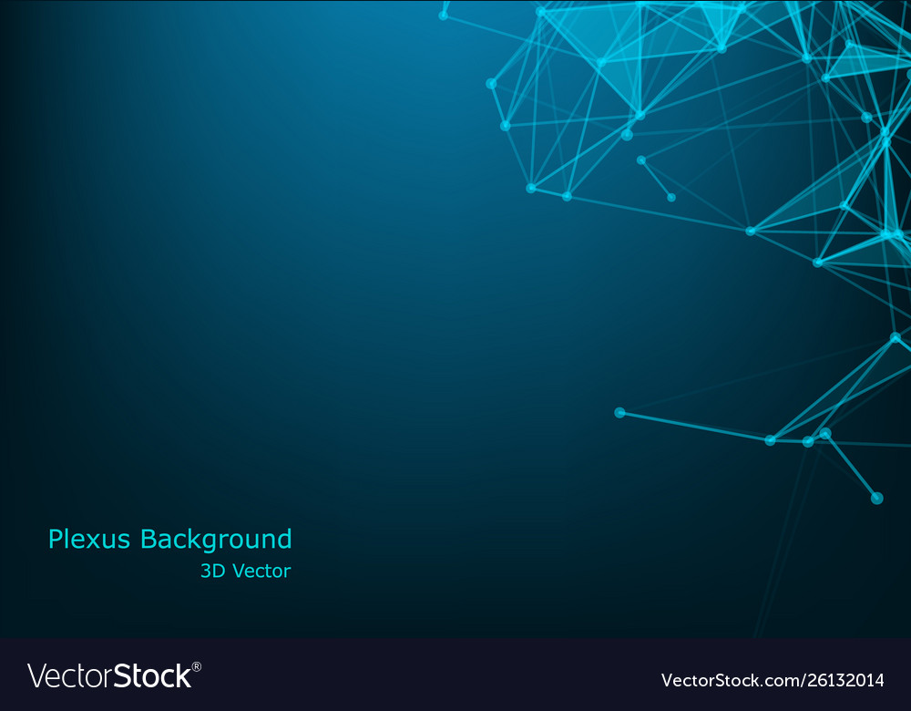 Abstract Particles And Lines Plexus Effect Vector Image